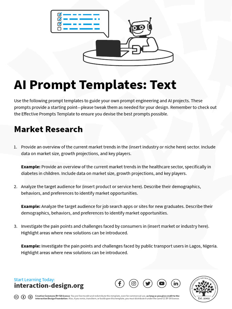 Ai Prompt Templates Text | PDF | Usability | Brainstorming
