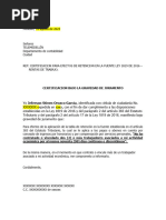 MODELO Carta Juramentada | PDF