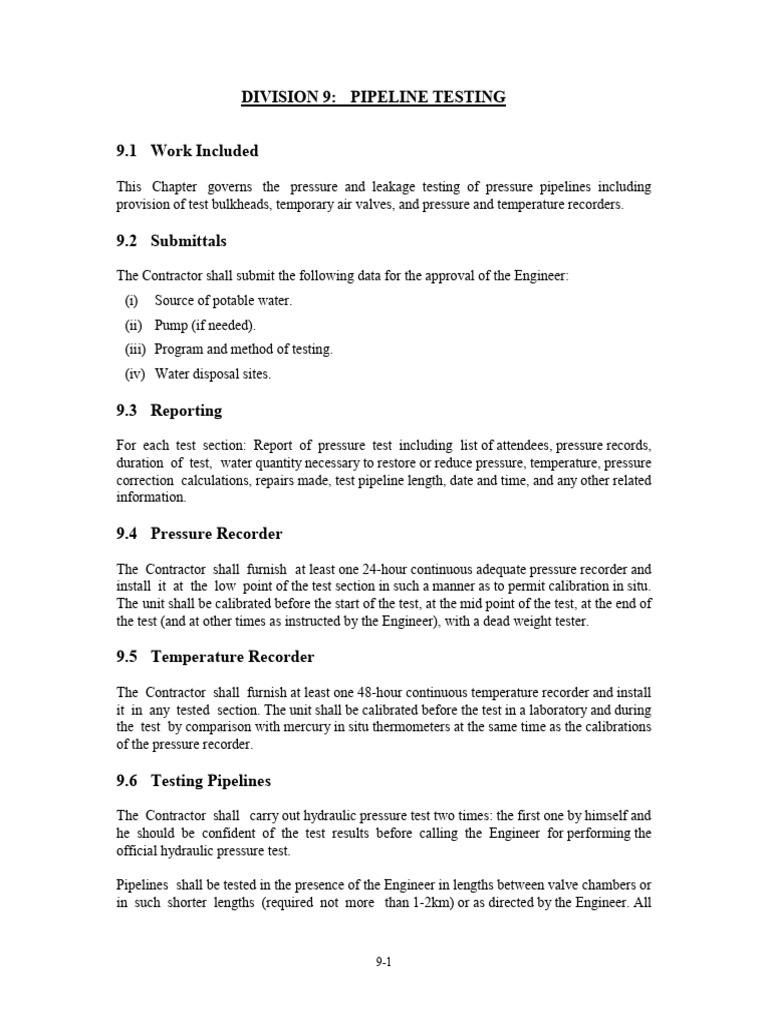 Piping Test | PDF | Leak | Pipe (Fluid Conveyance)