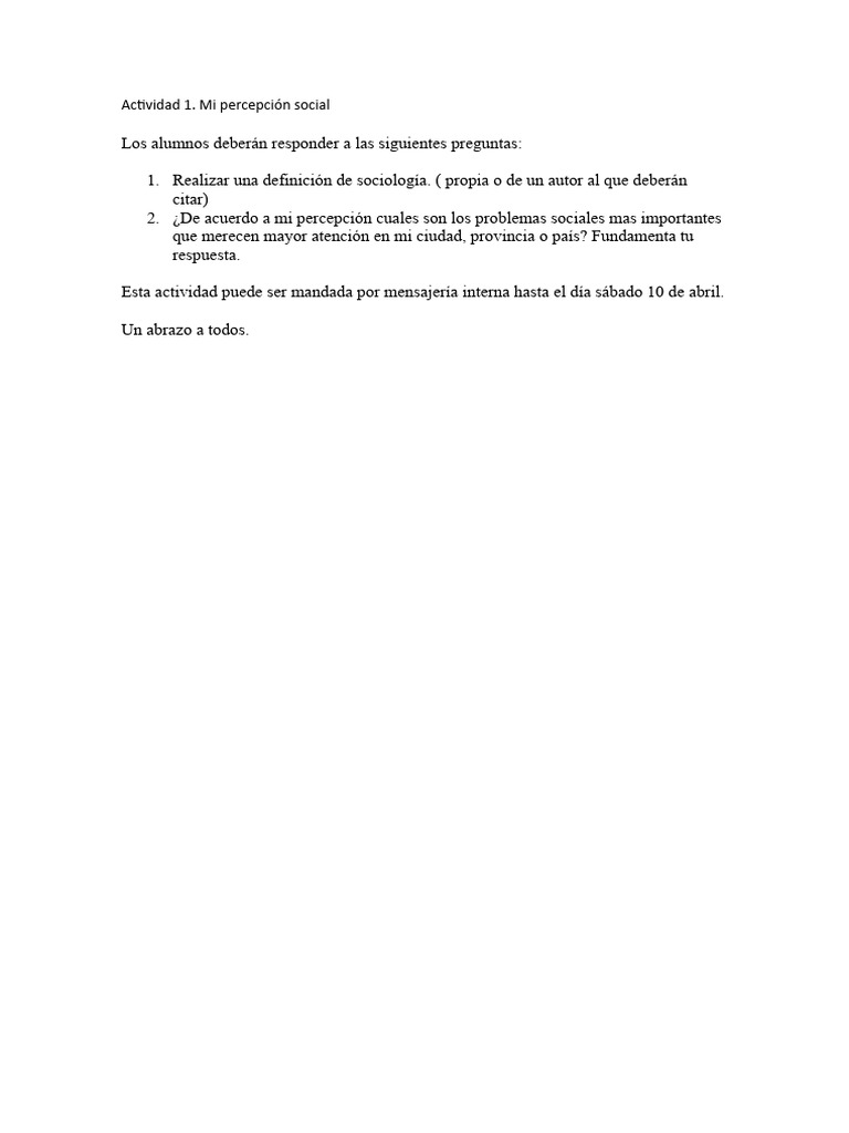 Actividad 1 Mi Percepcion Social PDF