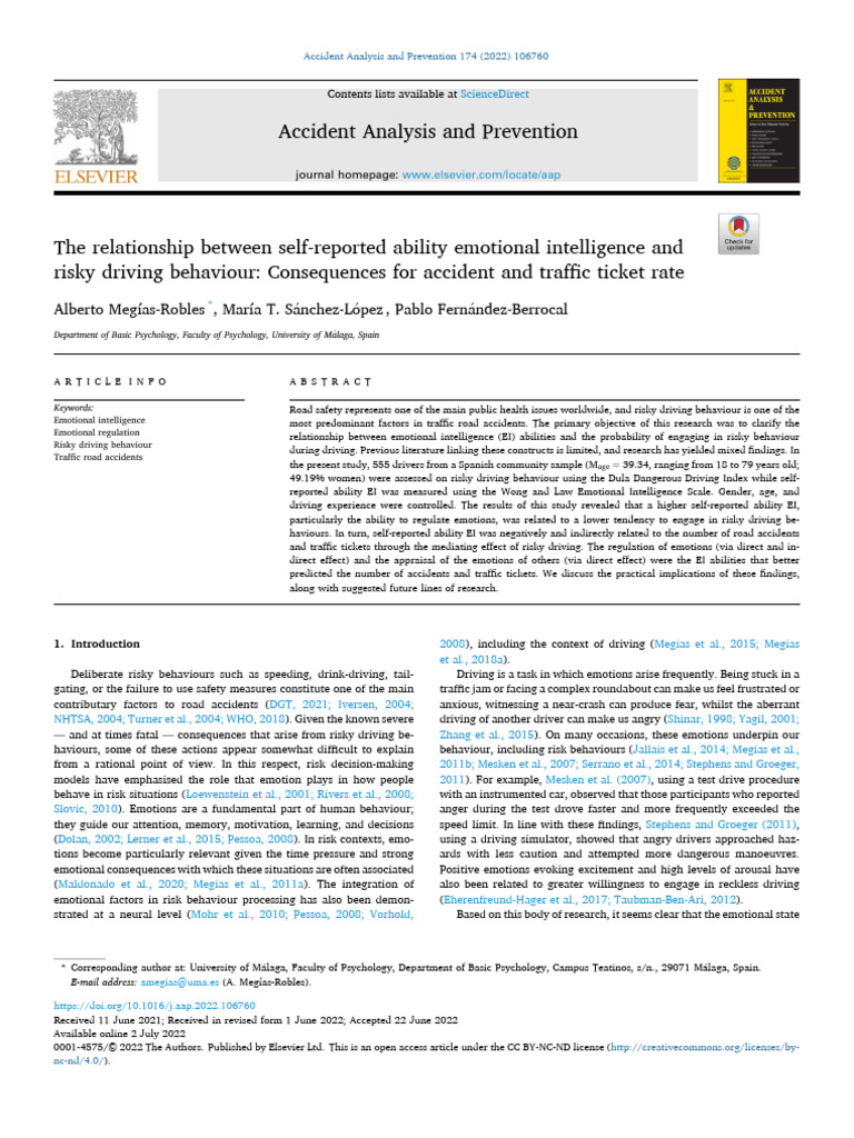 The Relationship Between Self Reported Ability Emotional in - 2022 ...