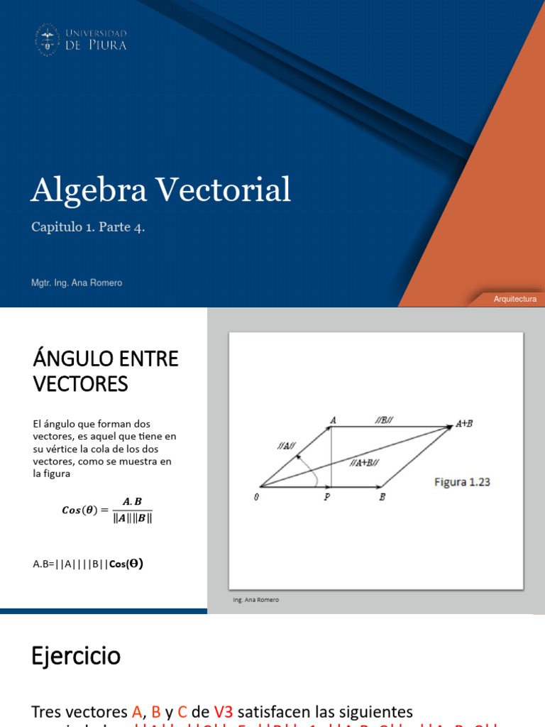 Algebra Vectorial P4.0 | PDF | Vector Euclidiano | Espacio