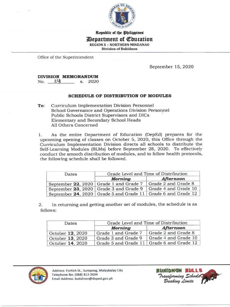 DM No. 241, S. 2020 | PDF