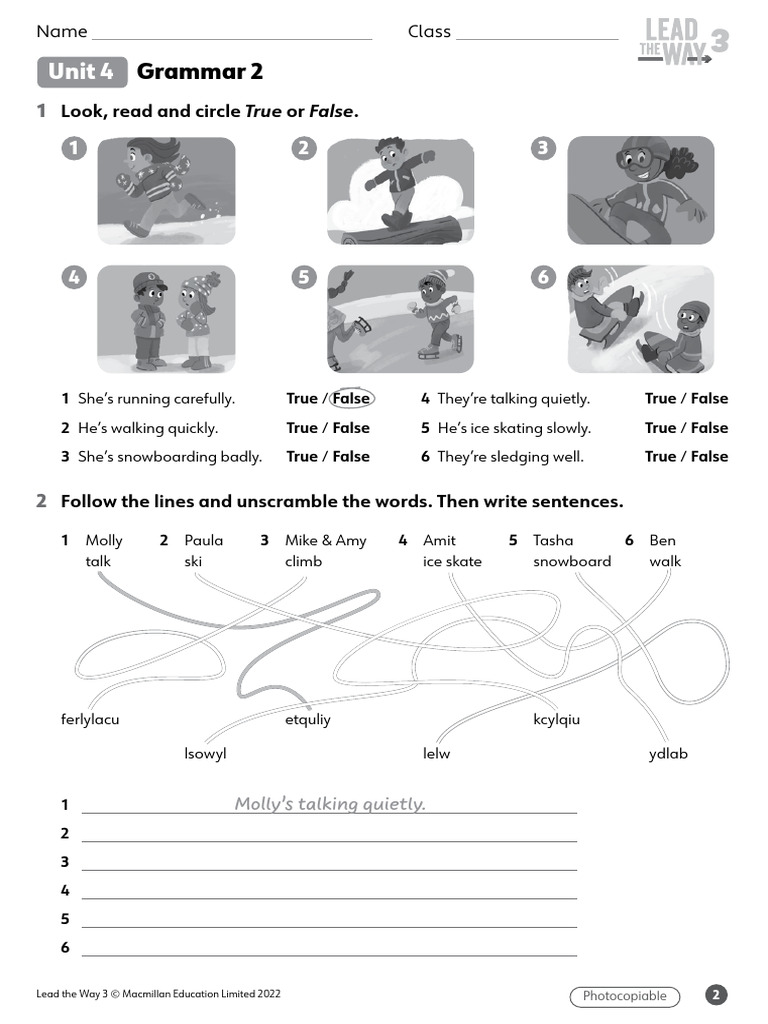 LTW 3 Worksheets Grammar U4 2 | PDF