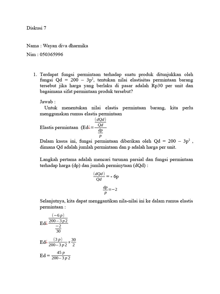 Diskusi 7 Matematika | PDF
