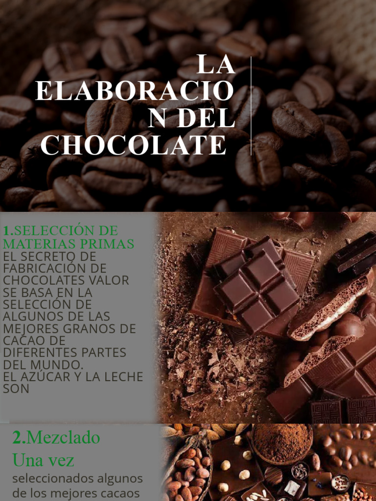 Proceso de Elaboración del Chocolate | PDF | Cocina, comidas y vino ...