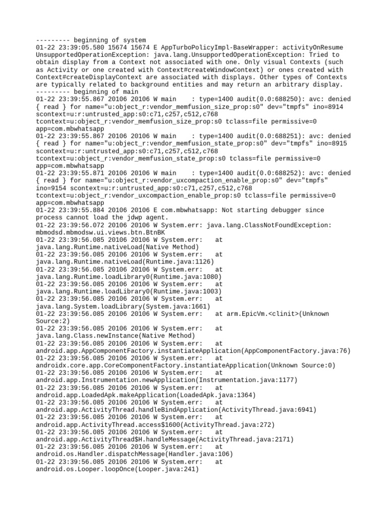 Logcat | PDF | Java (Programming Language) | Android (Operating System)