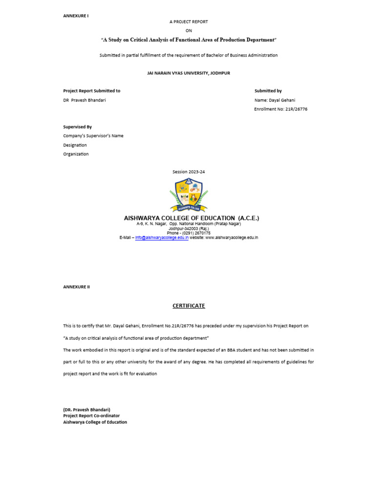 Report Finalised | PDF | Business