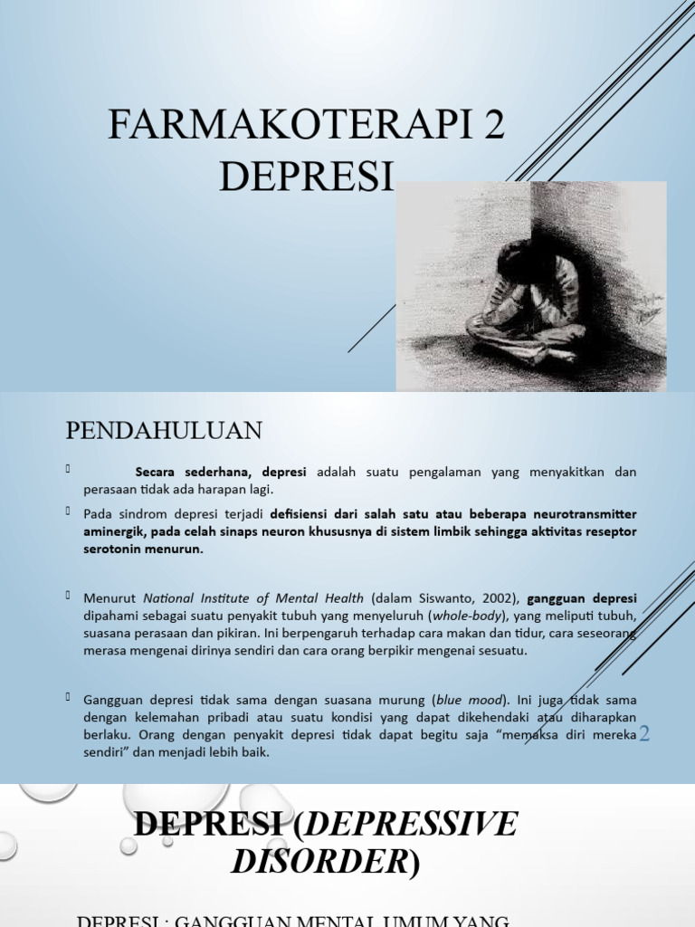 Farmakoterapi Depresi | PDF | Kesehatan Holistik | Gaya Hidup