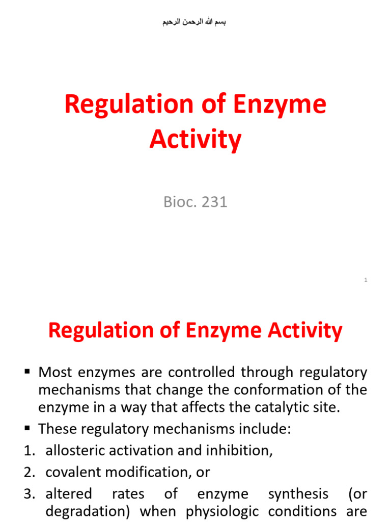231 Lecture 15 | PDF | Enzyme | Binding Site