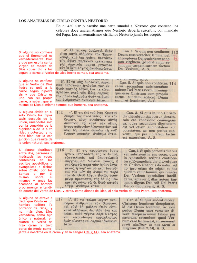 Cirilo Anatemas SP | PDF | Cristo (título) | Creencia religiosa y doctrina