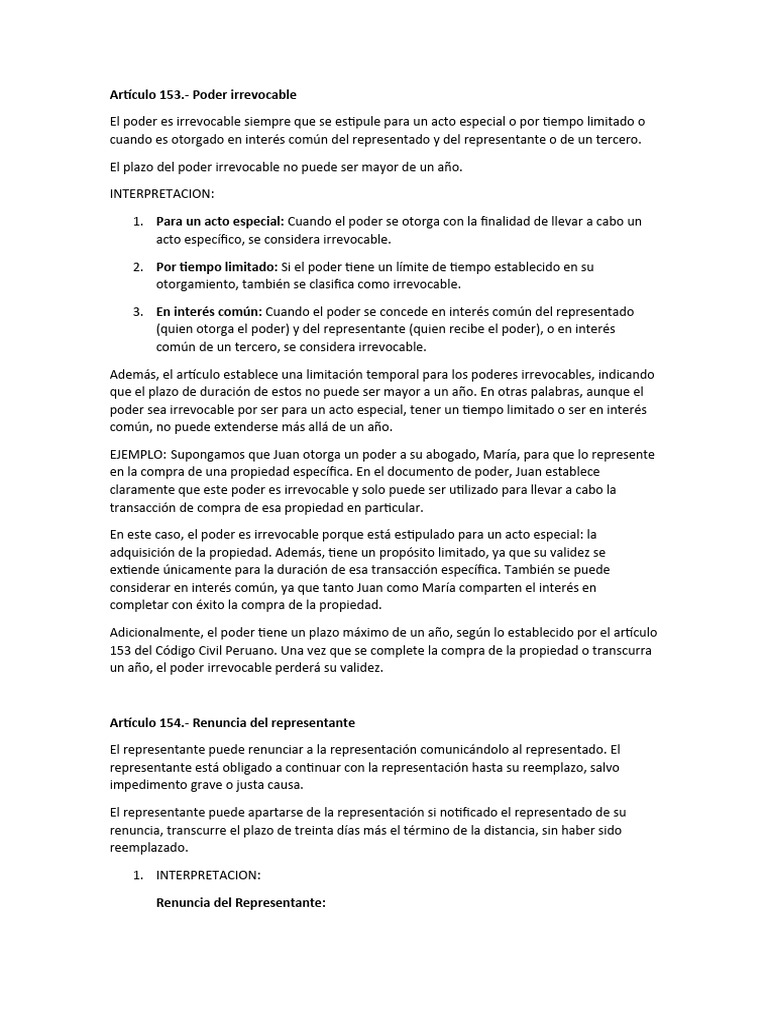 Interpretacion Desde El Articulo 153 Del Codigo Civil | PDF | Propiedad ...