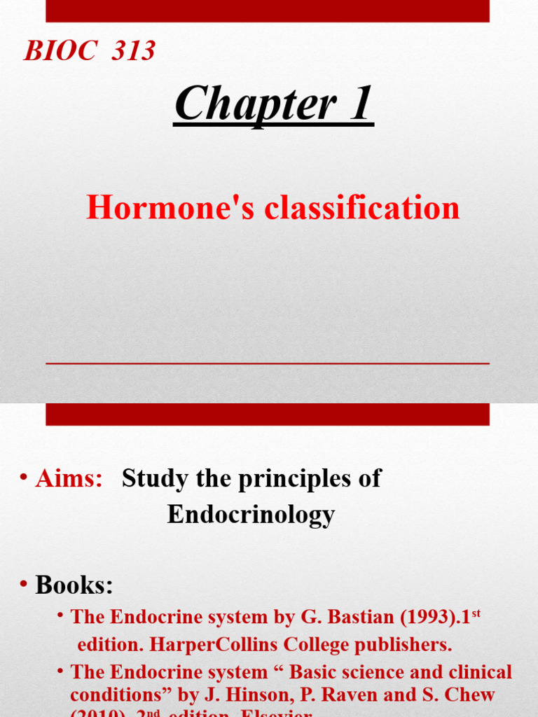 1 Hormones Classification | PDF