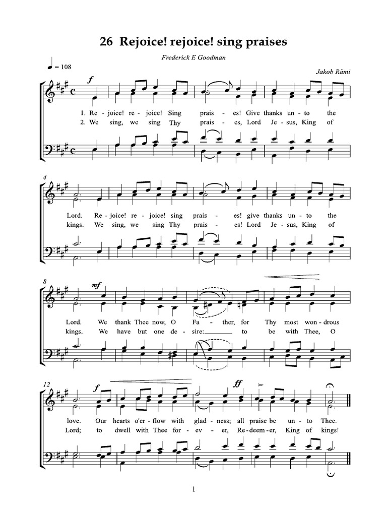 026 - Rejoice! Rejoice! Sing Praises | PDF