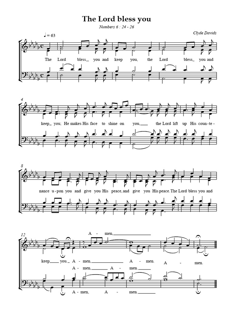 The Lord Bless You (Clyde Davids) | PDF