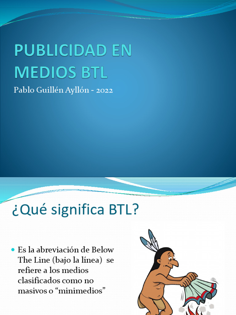 Publicidad en Medios BTL | PDF | Publicidad | Comunicación humana