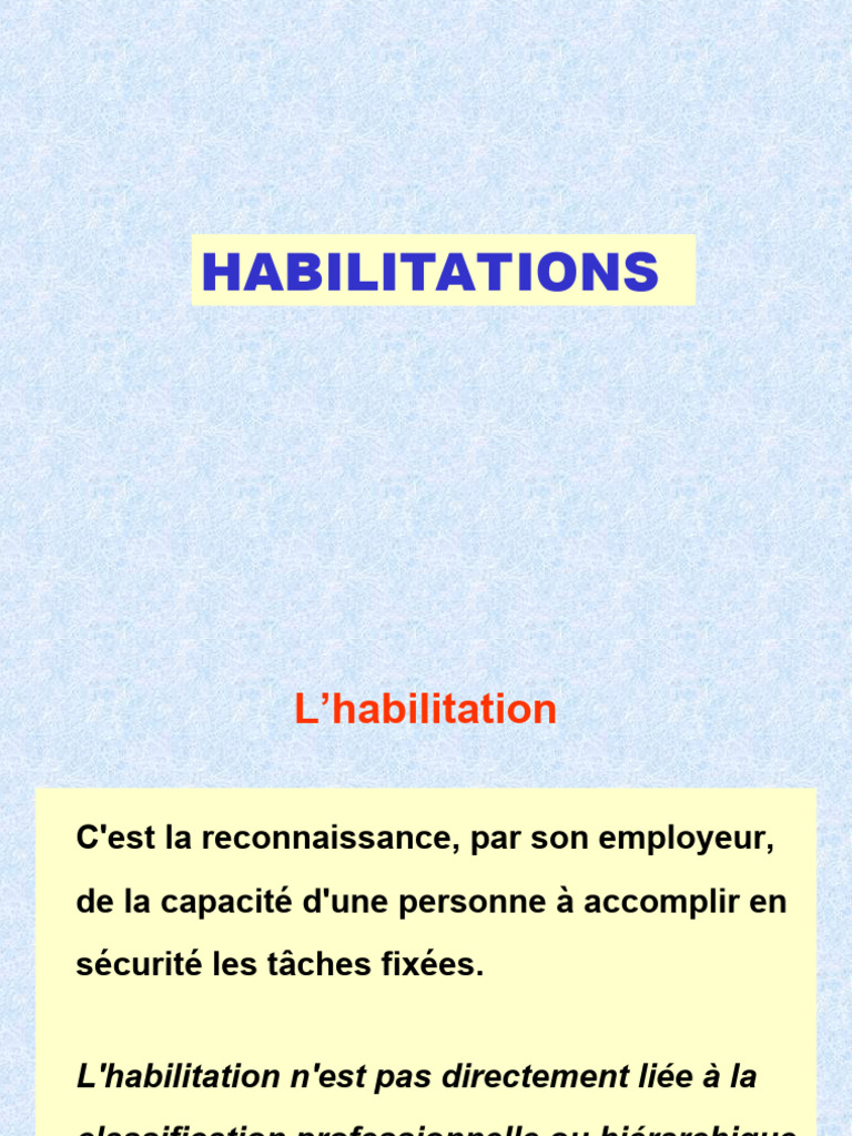 5 - Habilitations | PDF