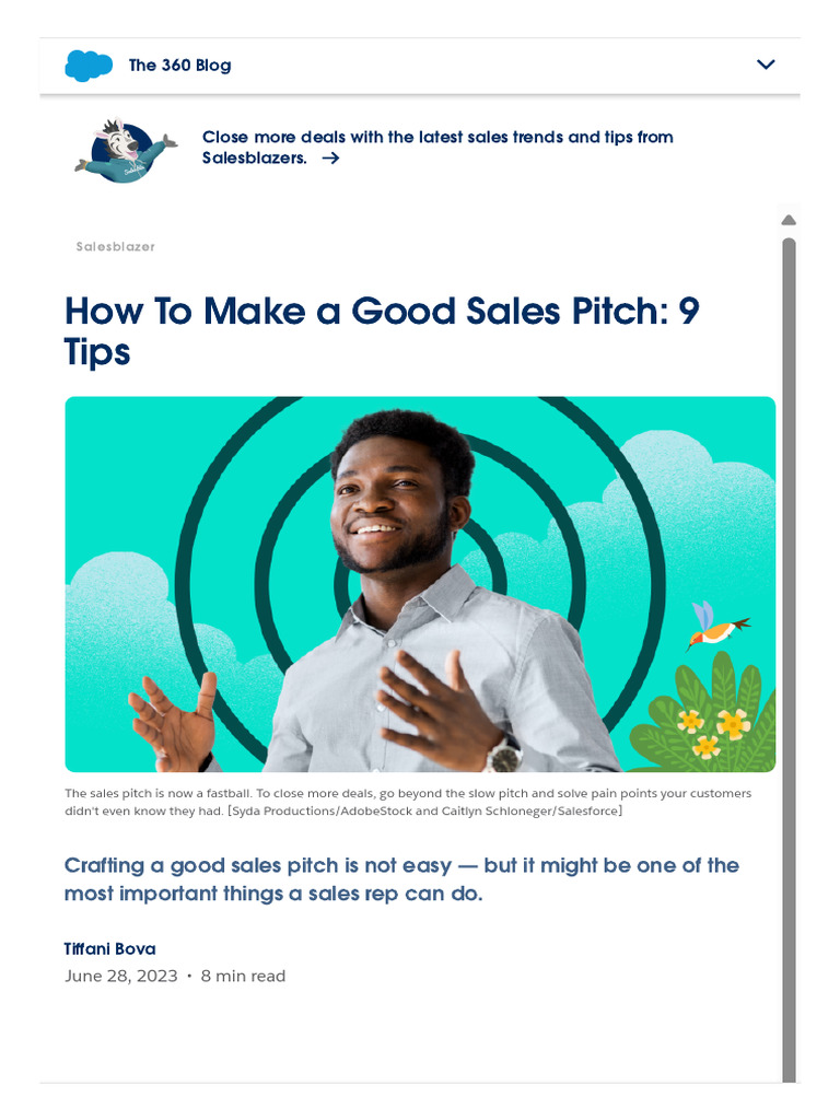 003 9 Tips For A Perfect Sales Pitch - Salesforce | PDF 003 9 Tips For A Perfect Sales Pitch - Salesforce | PDF