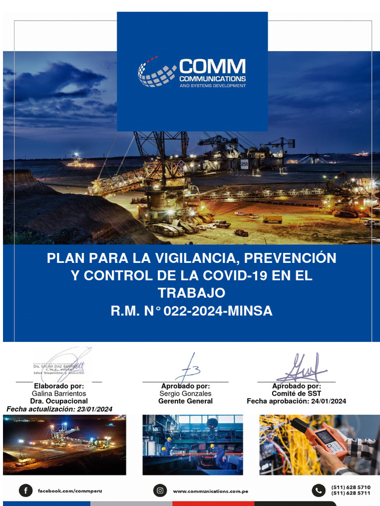 Plan de Vigilancia, Prevencion y Control Covid RM 022-2024-Minsa | Descargar gratis PDF | Lavado ...