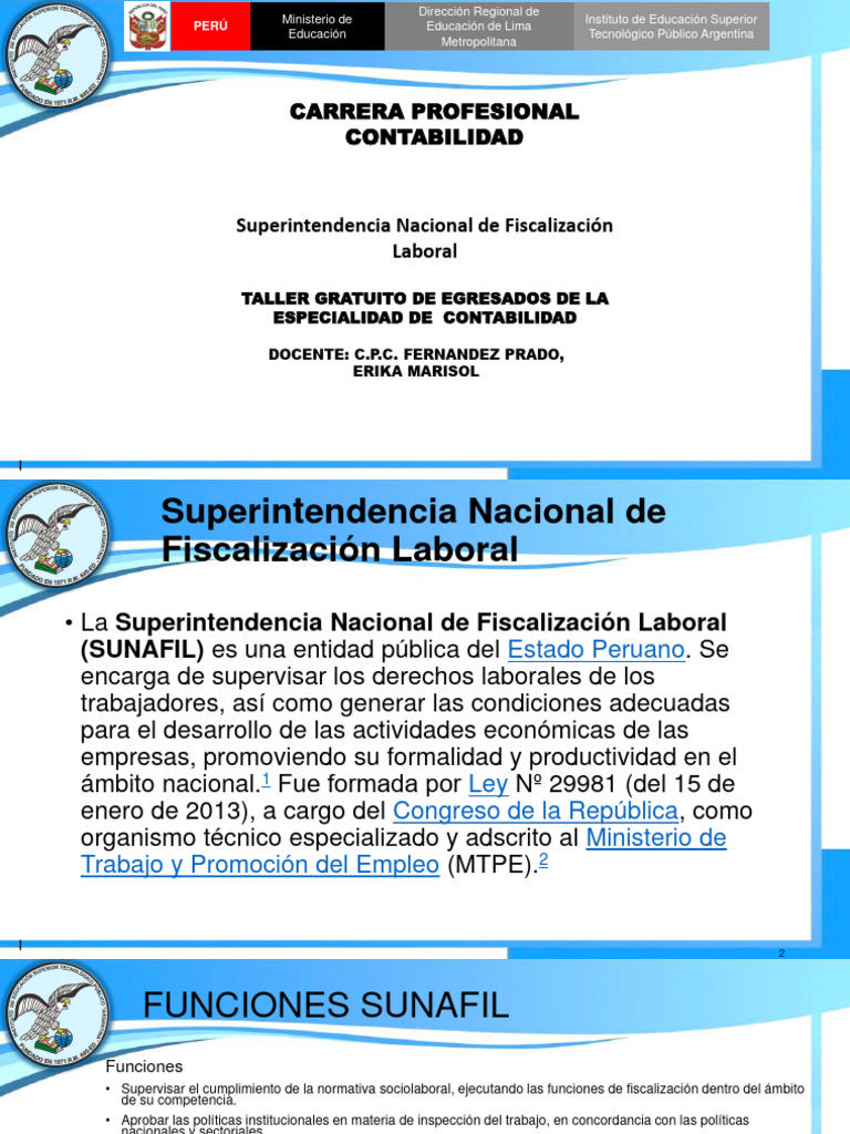 SUNAFIL | PDF | Ministerio (Departamento de Gobierno) | Derecho laboral