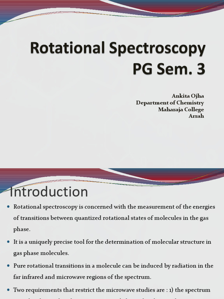 Rotational Spectroscopy Part 1 | PDF | Atomic Physics | Classical Mechanics