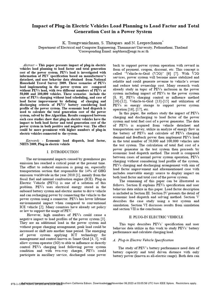 Impact of Plug-In Electric Vehicles Load Planning To Load Factor and ...