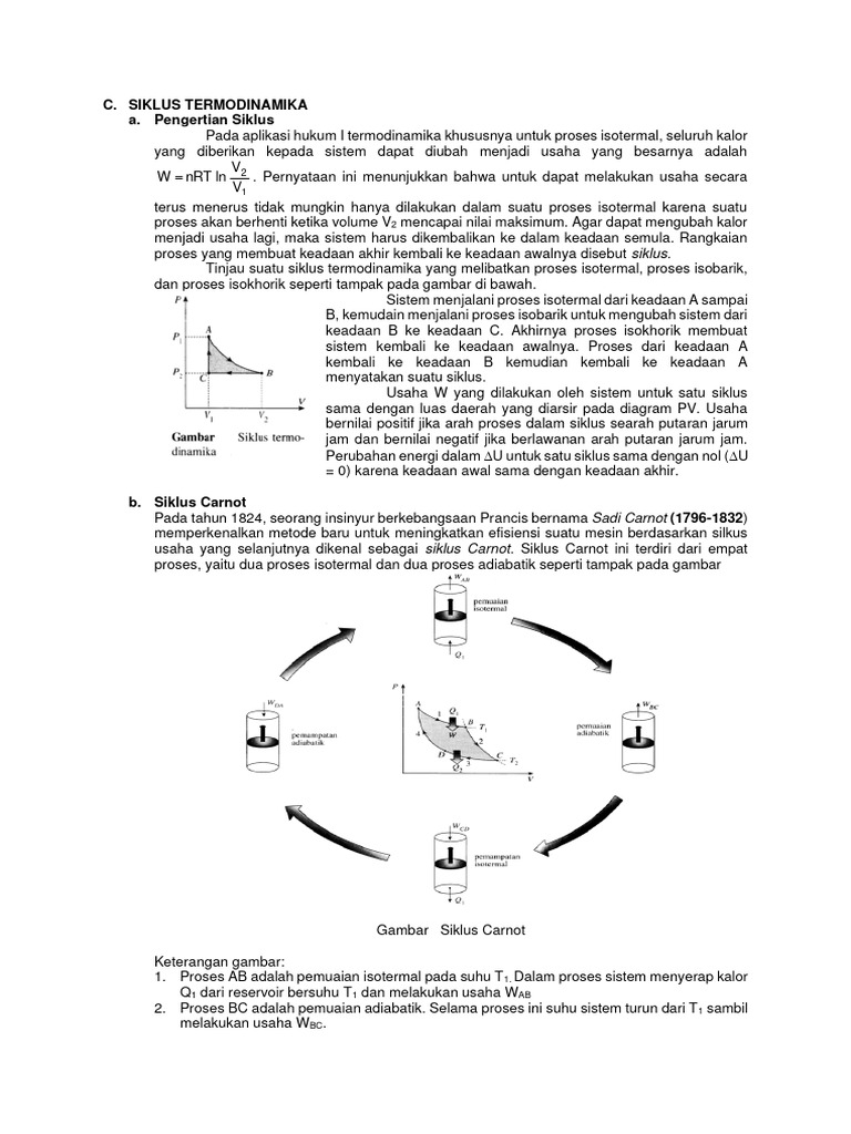 Siklus Termodinamika (Pertemuan 5-6) | PDF