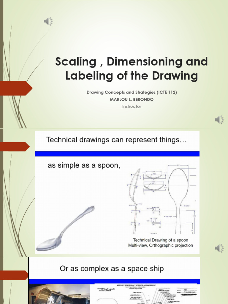 Scaling and Dimensioning and Labeling of The Drawing | PDF