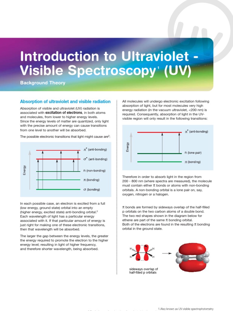 Introduction To UV-Vis Spectros | PDF | Ultraviolet–Visible ...