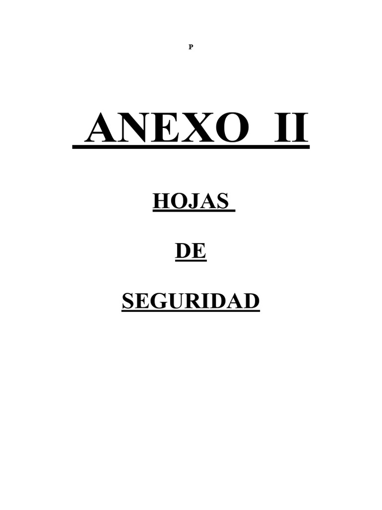 Anexos II Prod Qcos | PDF | Agua | Quemar