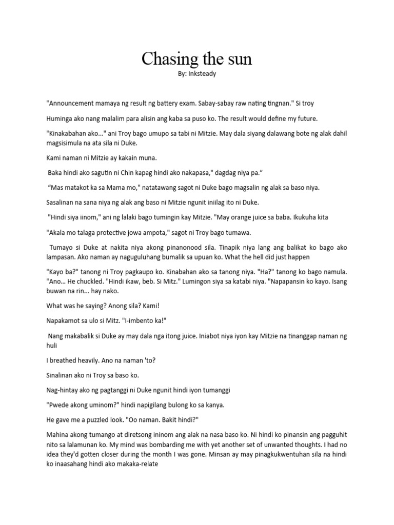 Chasing The Sun | PDF