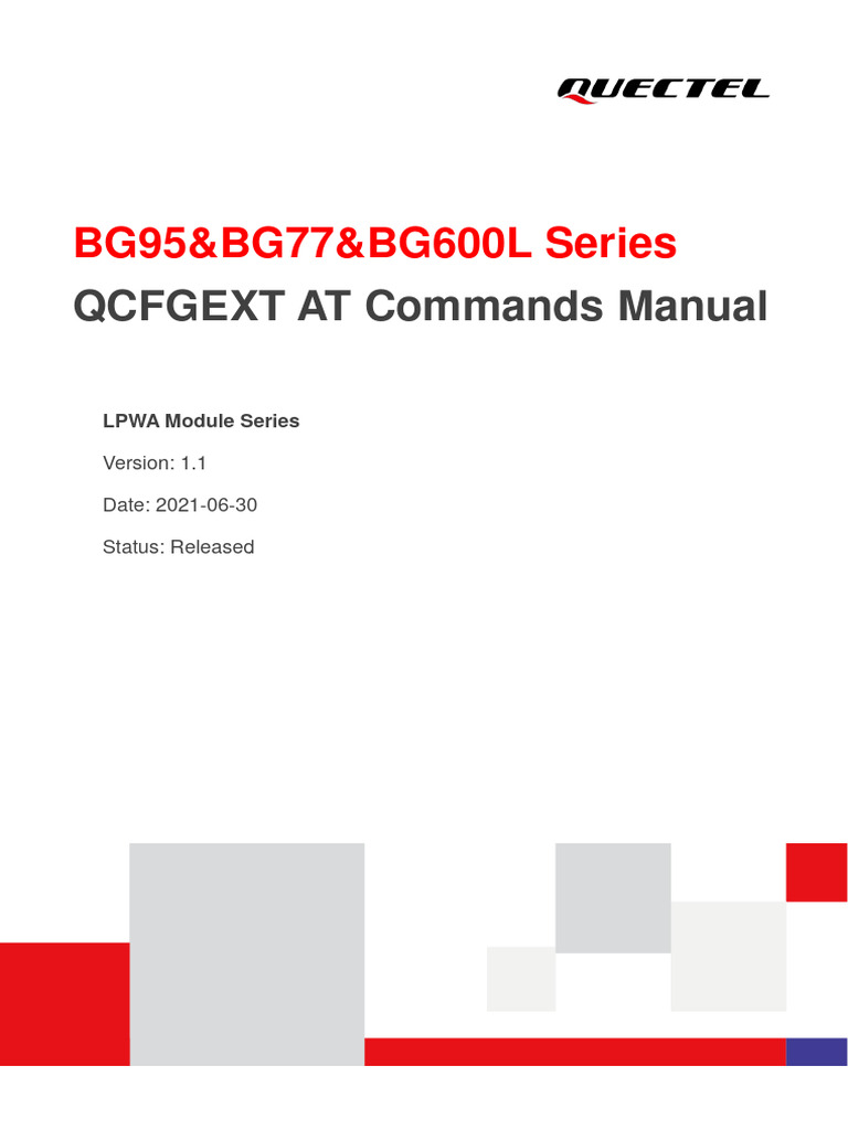 Quectel BG95BG77BG600L Series QCFGEXT AT Commands Manual V1.1-2 | PDF | Parameter (Computer ...