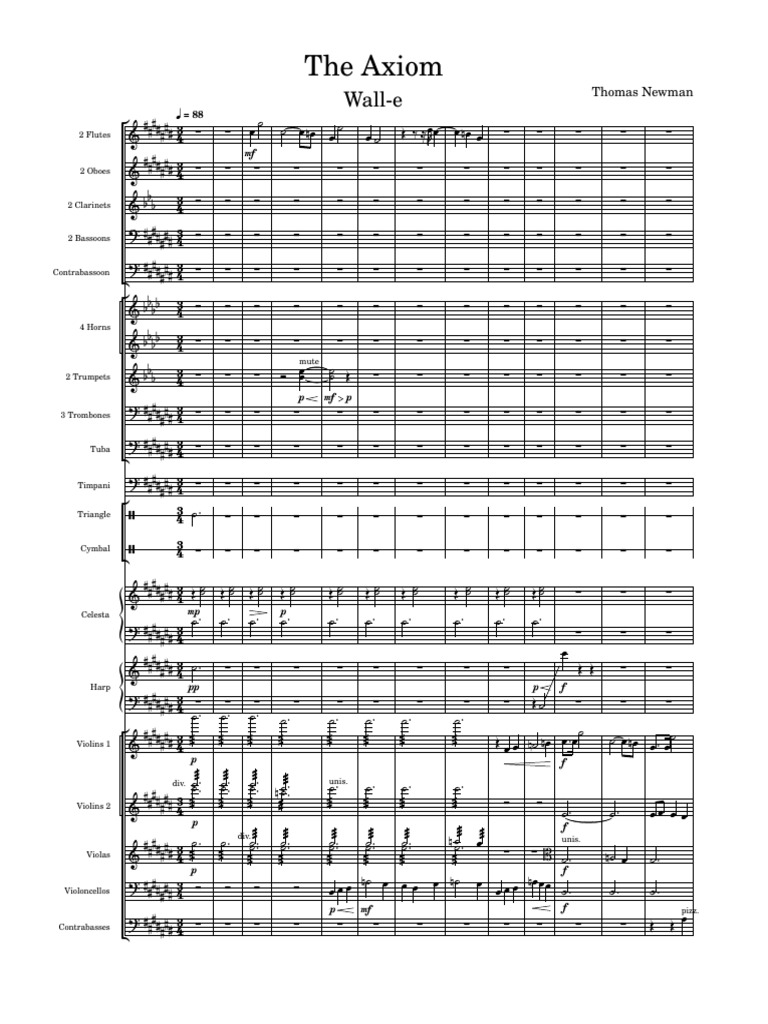 The Axiom - Thomas Newman | PDF | Musical Forms | Musical Compositions