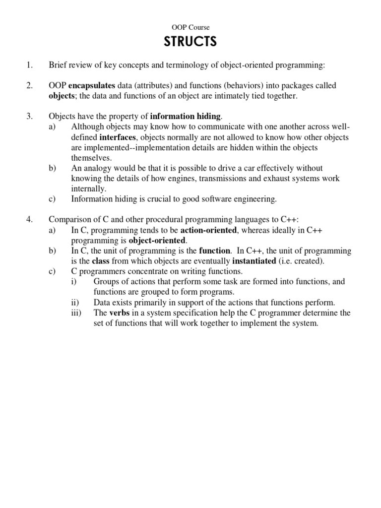 01 Structs Pdf Pointer Computer Programming Class Computer Programming 5038