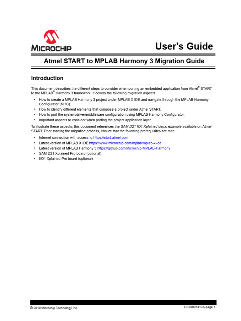 Atmel - START - To - MPLAB - Harmony3 - Migration - Guide - DS70005413A | PDF | Library ...