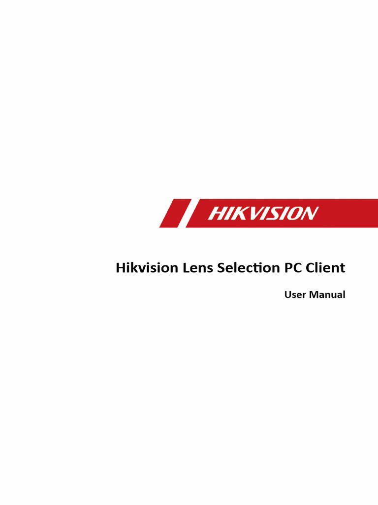 Hikvision Lens Selection User Manual | PDF | Camera | Field Of View