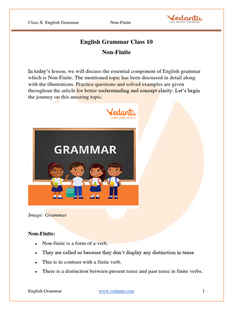 Class 10 English Grammar Ncert Solutions Non Finites | PDF | Foreign ...