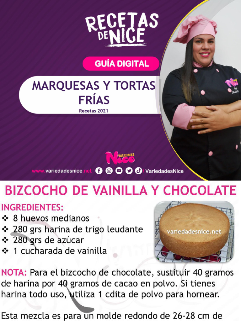 Recetas de Marquesas y Tortas Frías | PDF | Estilo de vida