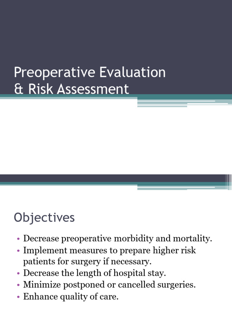 Preop - Evaluation and Risk Assessment | PDF | Hypoglycemia | Anesthesia