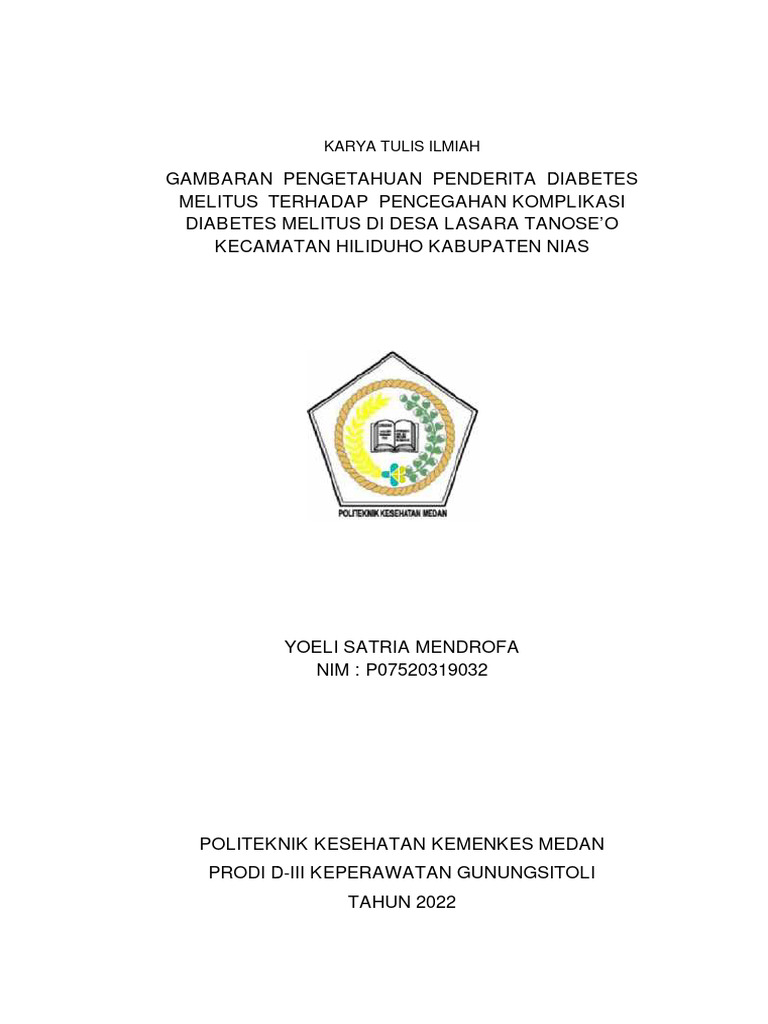 KARYA TULIS ILMIAH Yoeli Satria Mendrofa | PDF