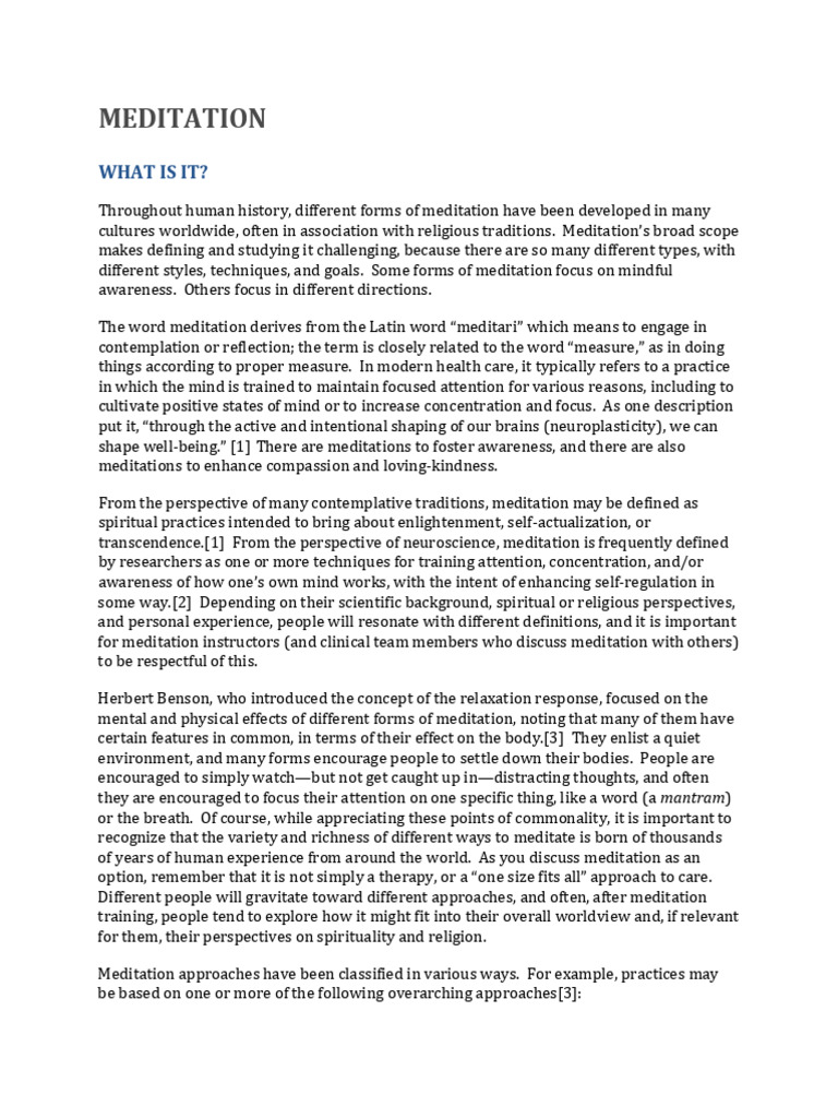 Meditation | PDF | Meditation | Mindfulness
