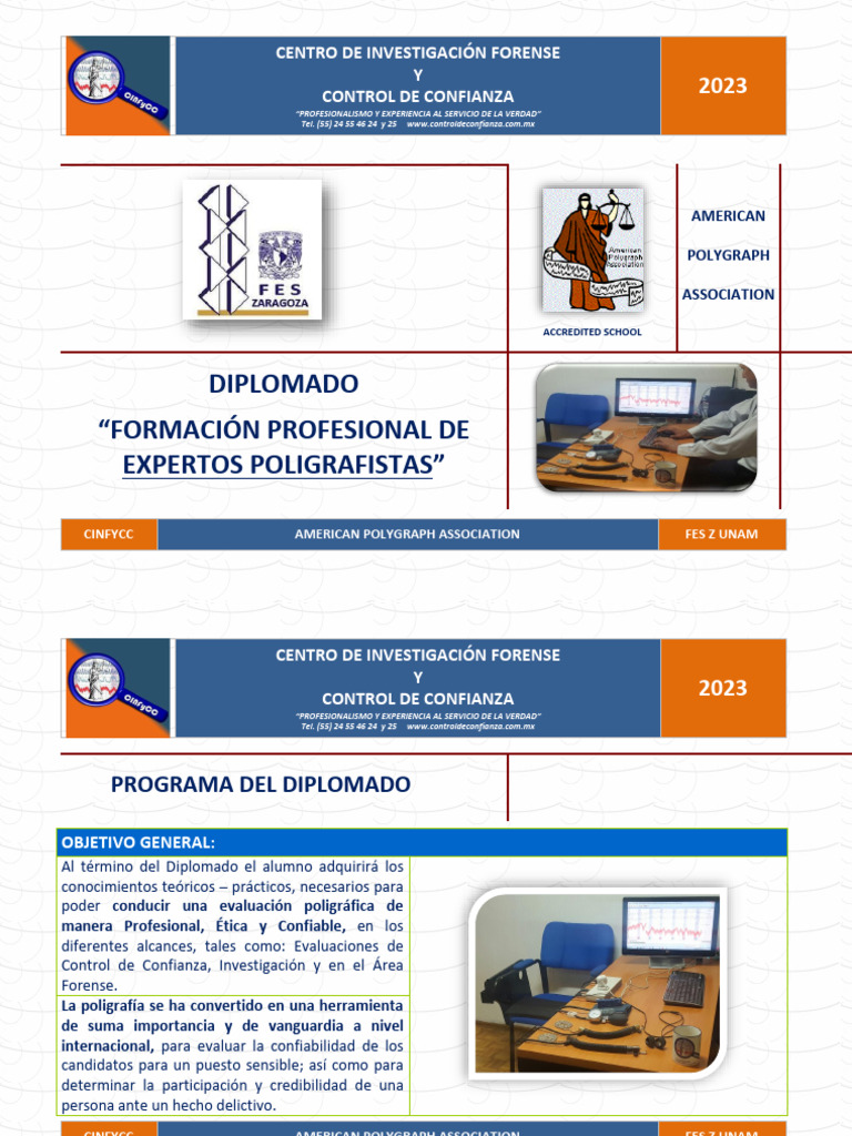 Diplomado Poligrafia Cinfycc Apa Unam Oct 2023 I | PDF | Testigo ...