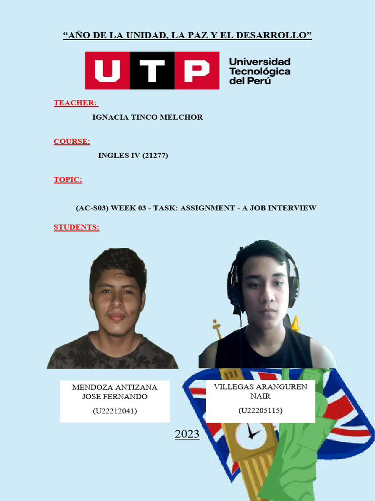 (AC-S03) Week 03 - Task Assignment - A Job Interview | PDF