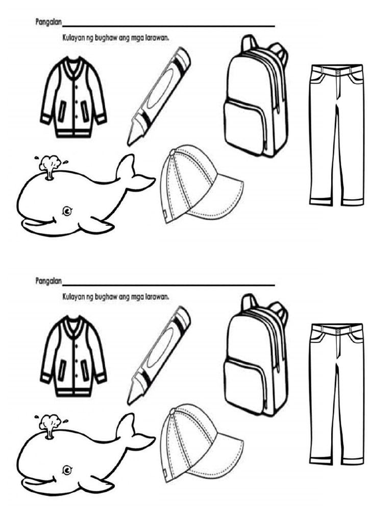 Blue Color Worksheet | PDF