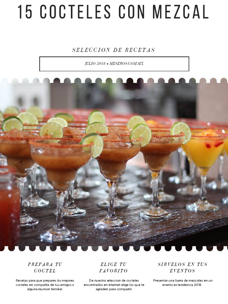 15 Cocteles Innovadores con Mezcal | PDF | Comida y bebida | Alimentos