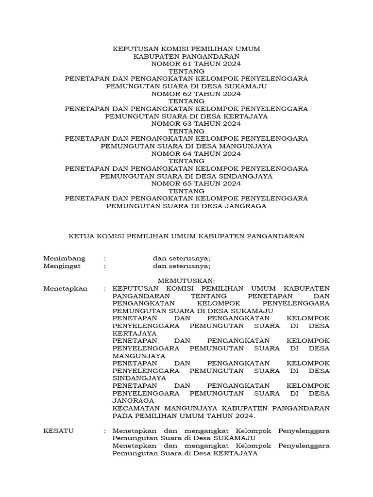 Baca Keputusan KPPS | PDF