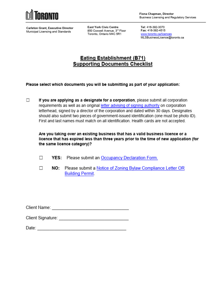 Toronto Business License Guide | PDF