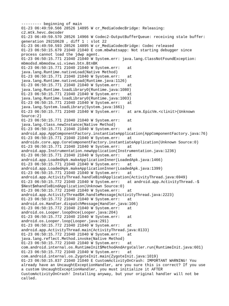Logcat | PDF | Java (Programming Language) | Mobile App