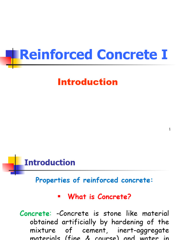 Lecture 1-Introduction Edit | PDF | Concrete | Strength Of Materials
