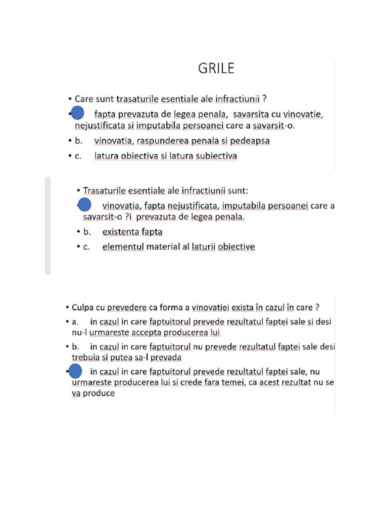 Grile Penal | PDF